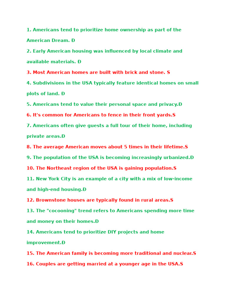 Test America - 30 True & False Answers | PDF