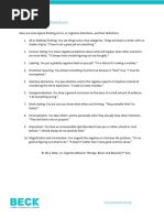 Cognitive Distortions Worksheet PDF | PDF