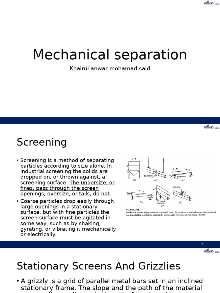 W8 - Mechanical Separation | PDF | Filtration | Membrane