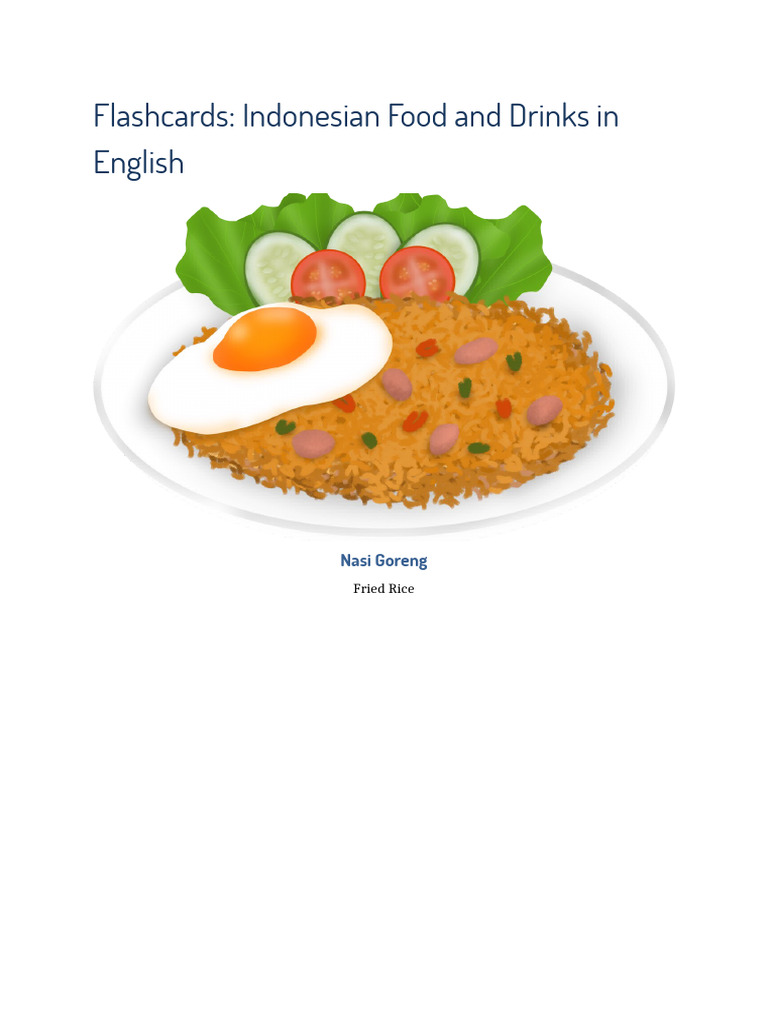 Flashcards Indonesian Food and Drinks - Docx 20241008 061044 0000 | PDF