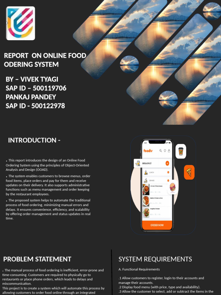 Ooad Report Presentation[1] | PDF | Menu | Use Case