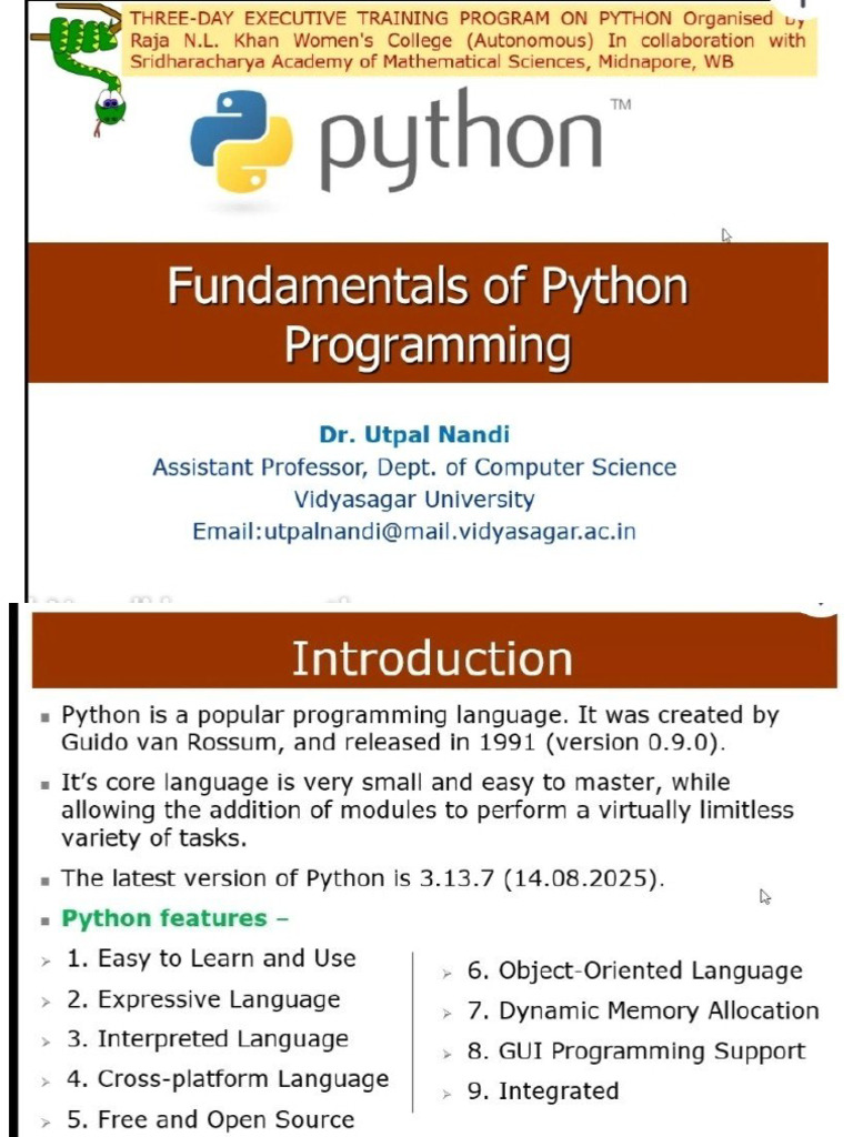 Fundamentals of Python Program | PDF