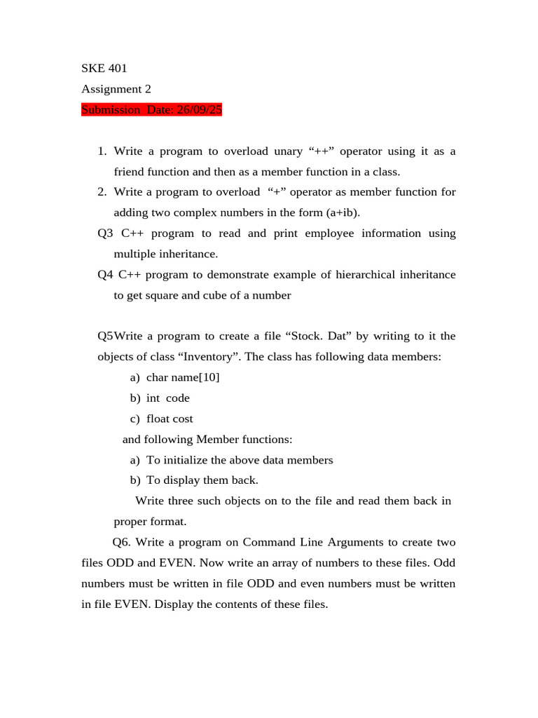 2 Assignment Professional Programming Skill | PDF