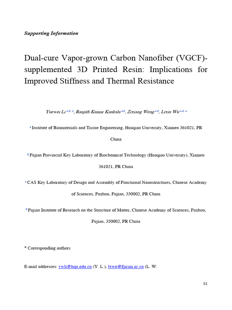 Dual-Cure Vapor-Grown Carbon Nanofiber (VGCF) | PDF | Deformation ...