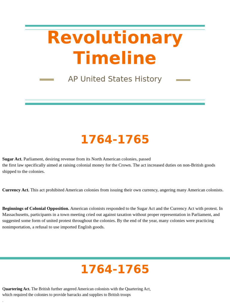 1b. American Revolution Timeline Graphic Organizer | PDF | Thirteen ...
