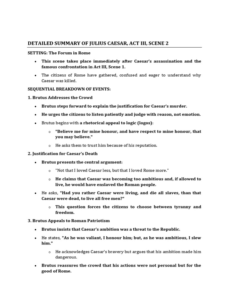 Brutus vs. Antony: Rhetoric in Julius Caesar | PDF | Mark Antony ...