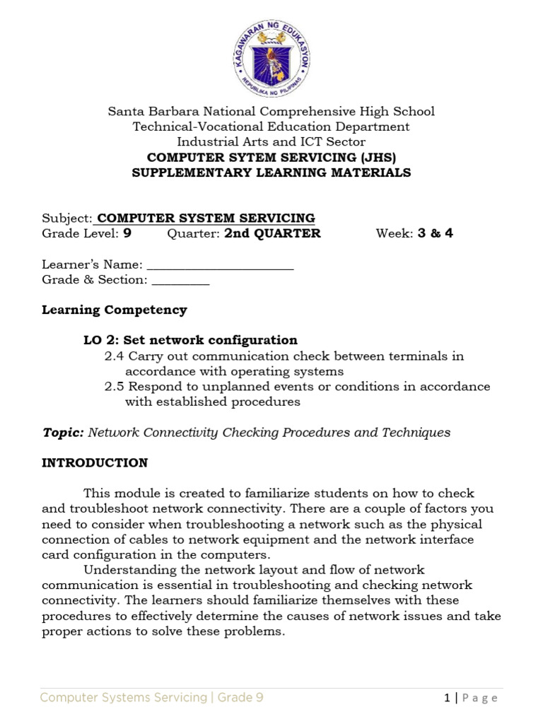 Network Connectivity and Troubleshooting Techniques | PDF | Computer Network | Troubleshooting