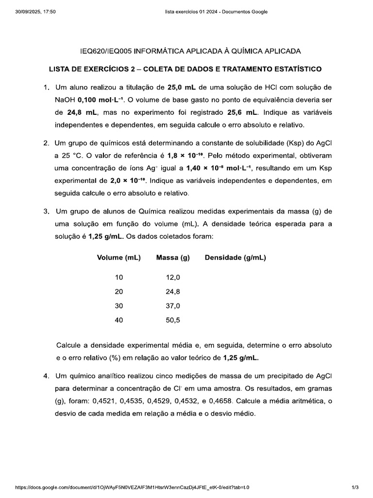 Lista 2 | PDF