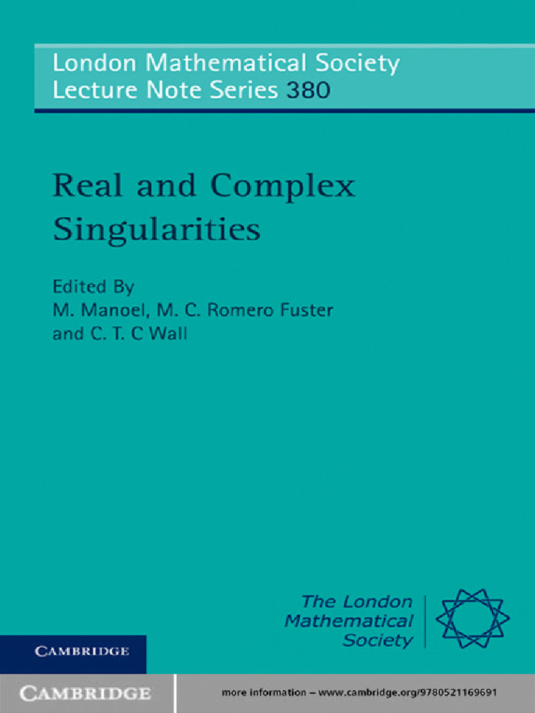 Real and Complex Singularities (1) | PDF | Mathematical Analysis | Topology