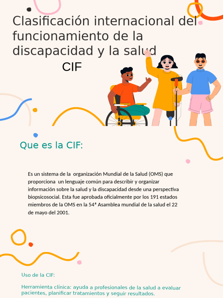 Clasificación Internacional Del Funcionamiento de La Discapacidad y La Salud CIF | PDF ...