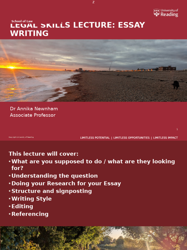 LW1ELS Lecture Week 3 On Essay Writing Powerpoints | PDF | Essays ...