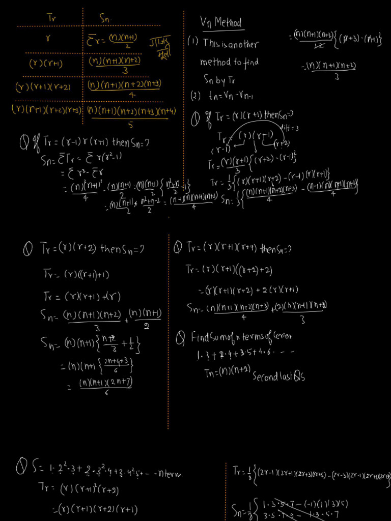 Sequence & Series - L-11 (Class Notes) - Solving Different Series ...