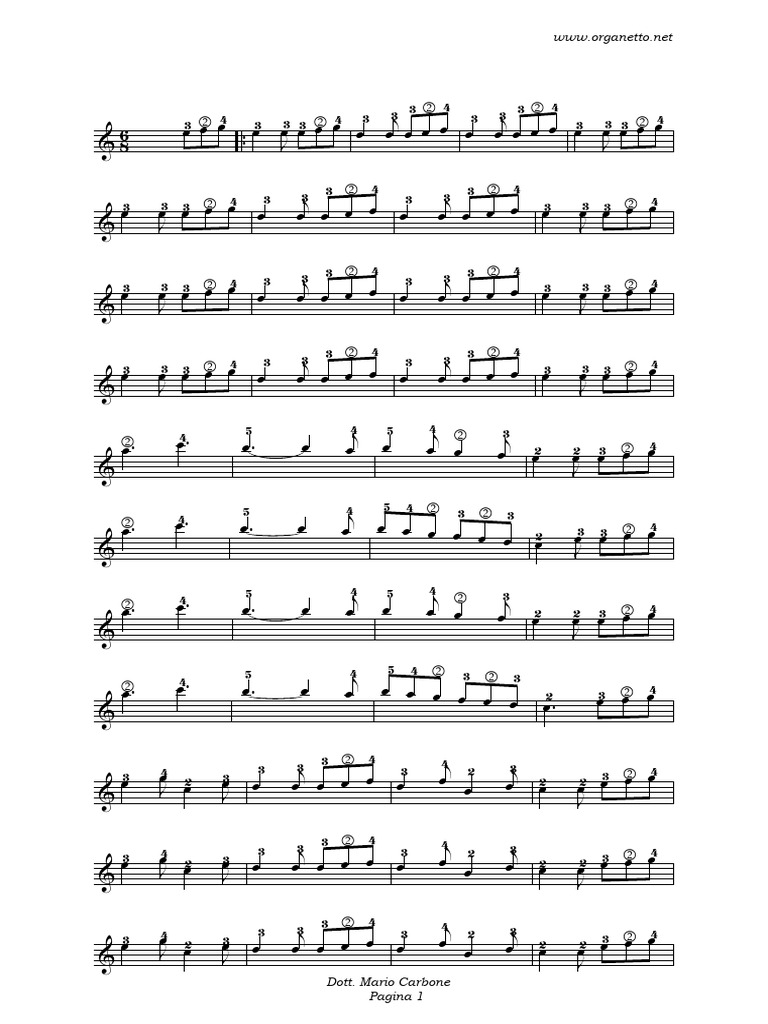 Tarantella di Colliano - Partition musicale | PDF
