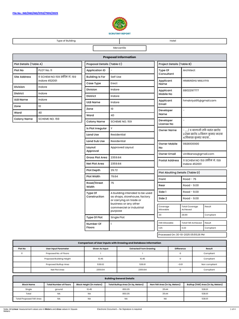 Scrutiny - Pre-Check Report | PDF | Stairs