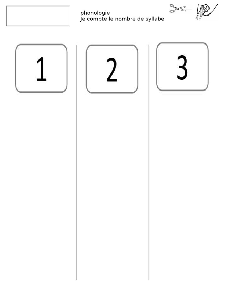 Compter Les Syllabes Moyenne Et Grande Section | PDF