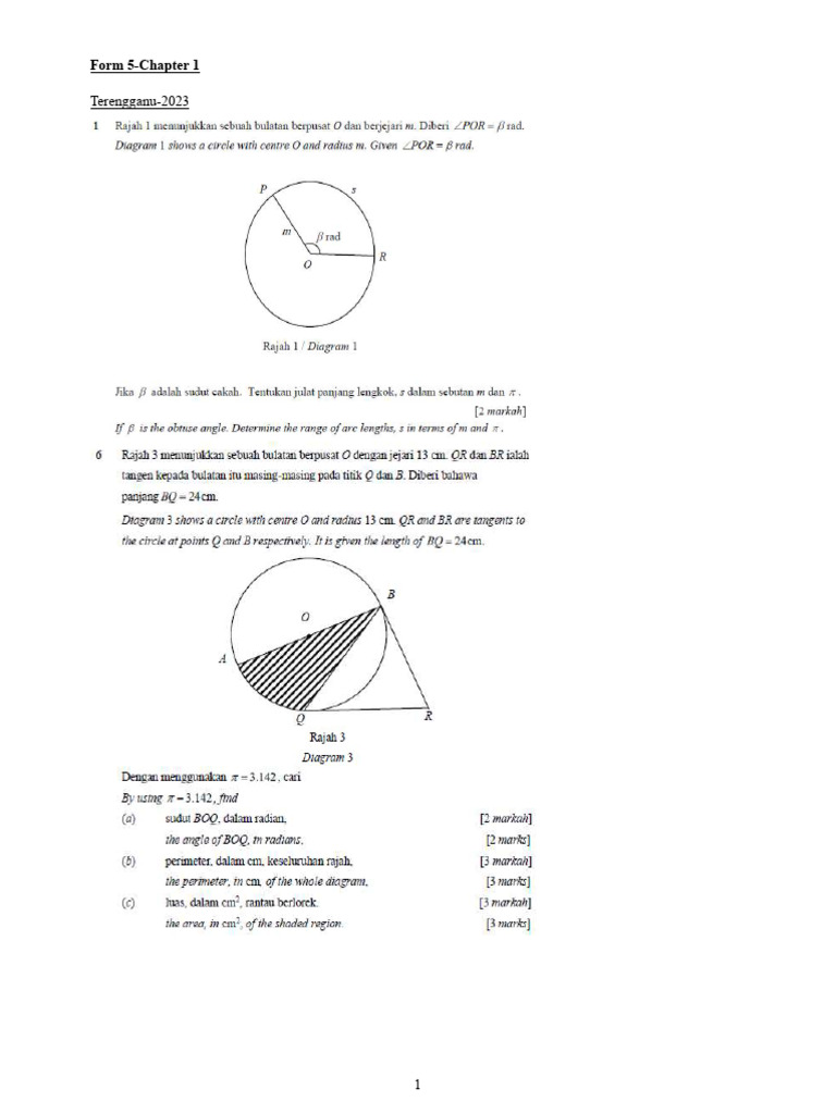 Form 5 Set 1 Question | PDF