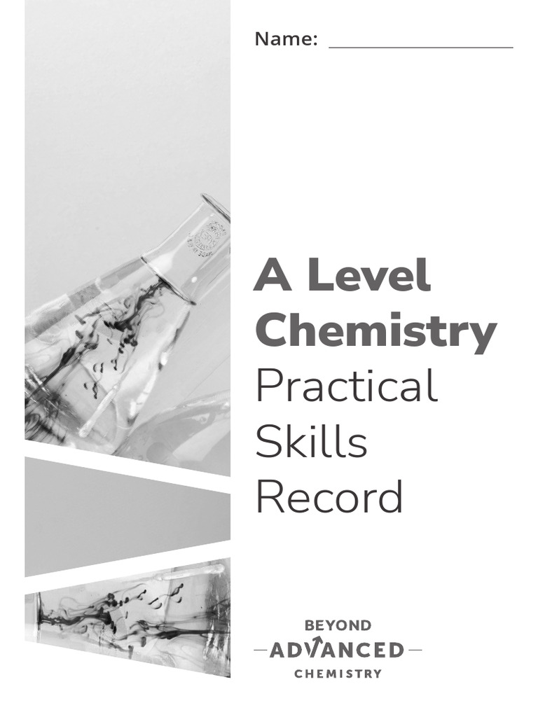 A Level Chemistry Practical Skills Guide | PDF | Design Of Experiments ...