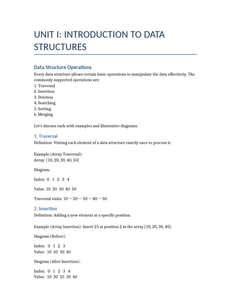 Data Structure Operations | PDF