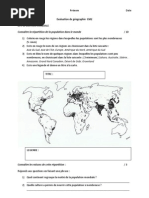 Evaluation Géographie CM1 Compétences Évaluées | PDF | Montagnes ...