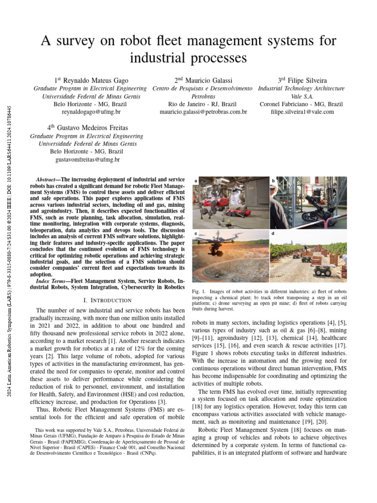 Robot Fleet Management Systems Overview | PDF | Robot | Robotics