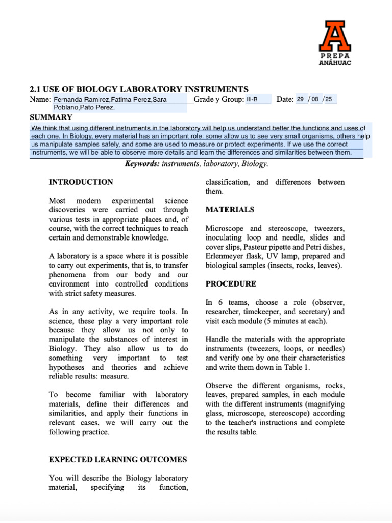 Group 4. Lab 1 - Using The Microscope | PDF