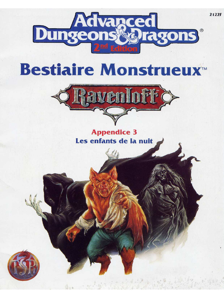 Add2 BGR Rav Bestiaire Monstrueux App3 Ravenloft | PDF