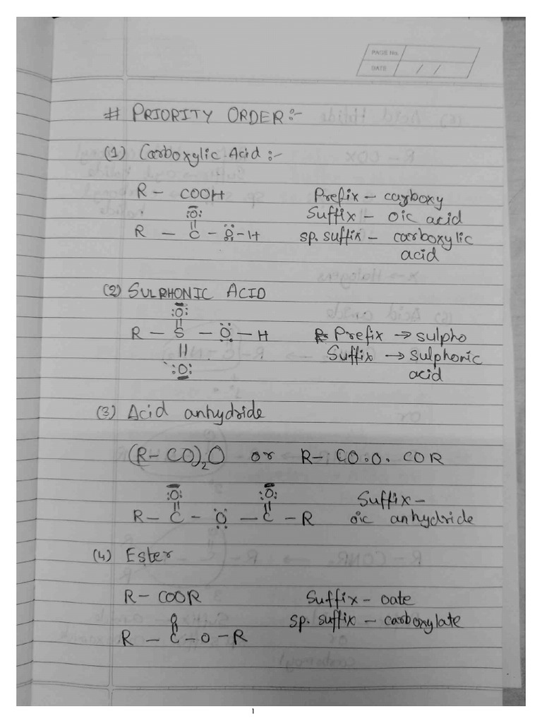 Iupac Priority Order | PDF