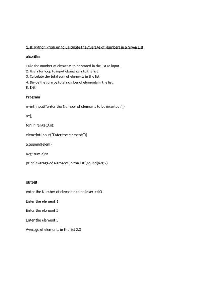 Python Programs for Basic Calculations | PDF | Control Flow ...