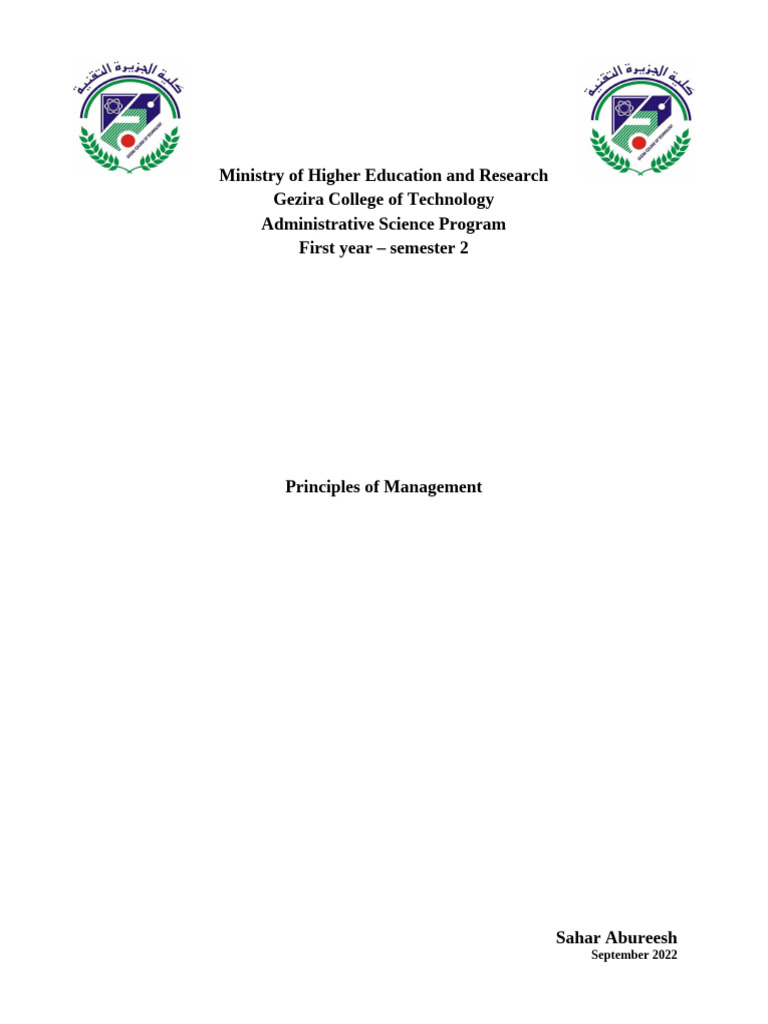 Principles of Management-Lec | PDF