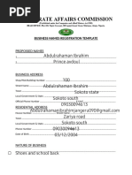 Cac Form 2 | PDF