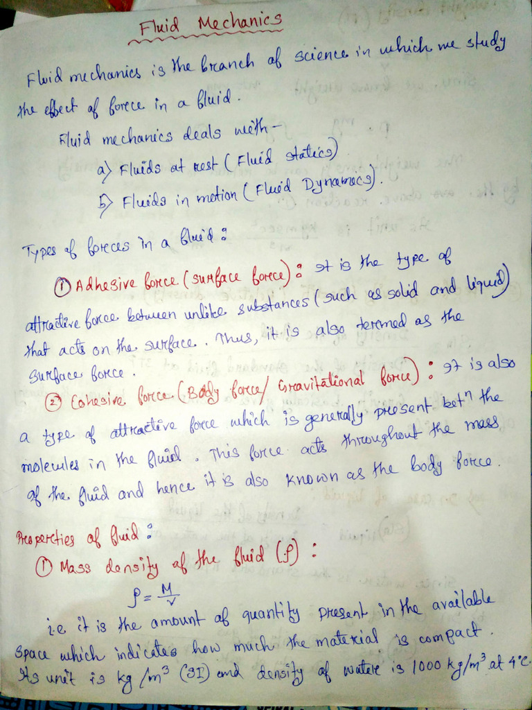 Physics Fluid Mechanics | PDF
