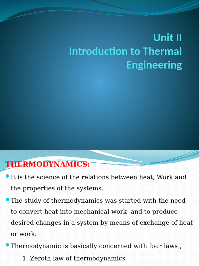 Introduction to Thermodynamics Concepts | PDF | Heat | Thermodynamics