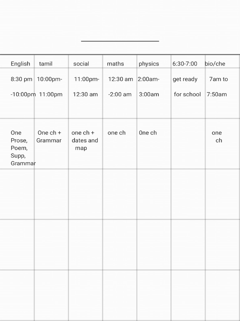 Time Table | PDF