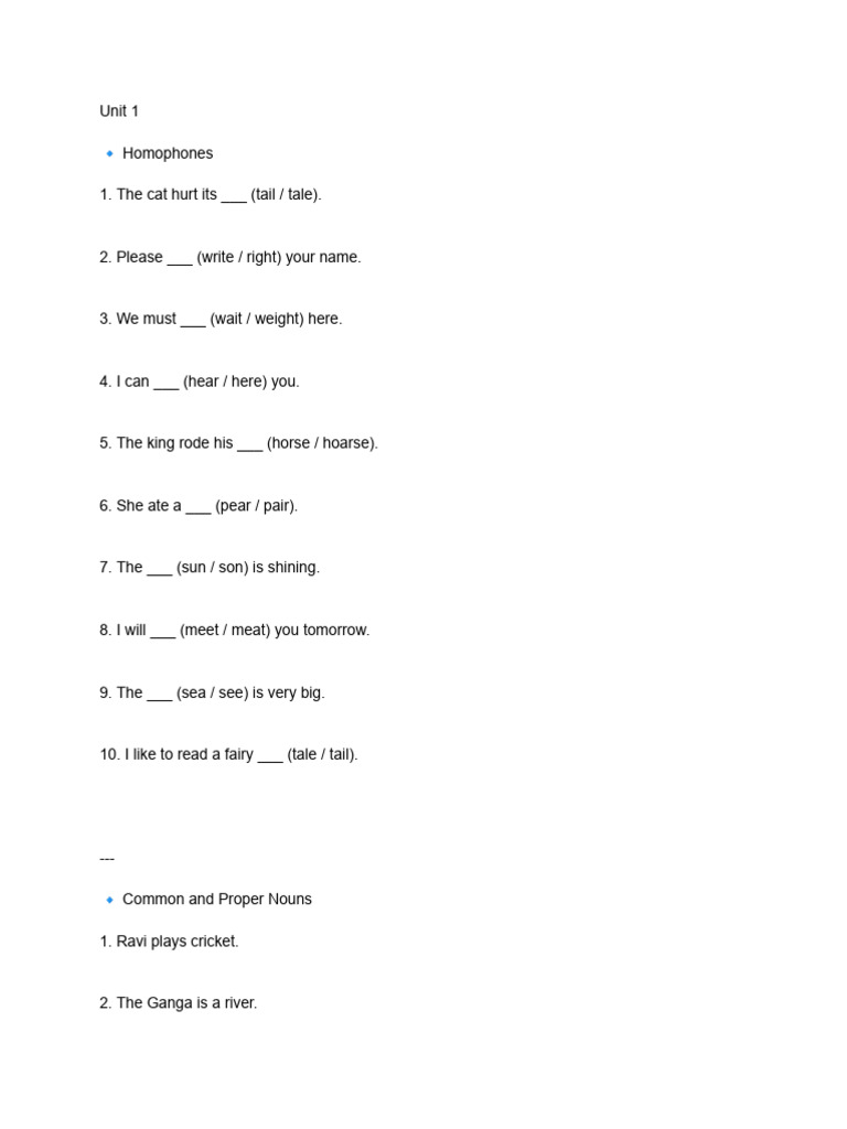 Unit-1 Grammar & Vocabulary | PDF