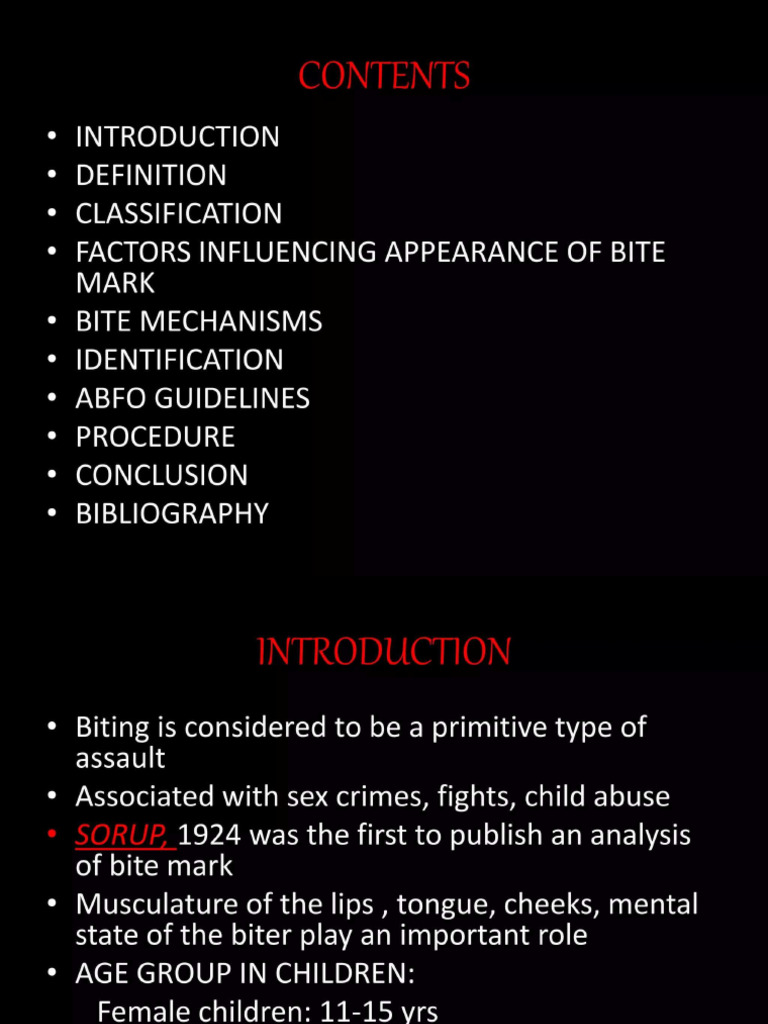Bite Mark | PDF