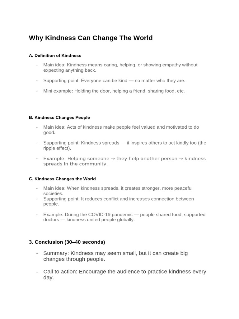 Why Kindness Can Change The World | PDF