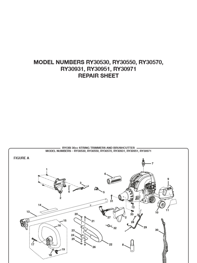 Ryobi CS30 Parts Diagram | PDF | Screw