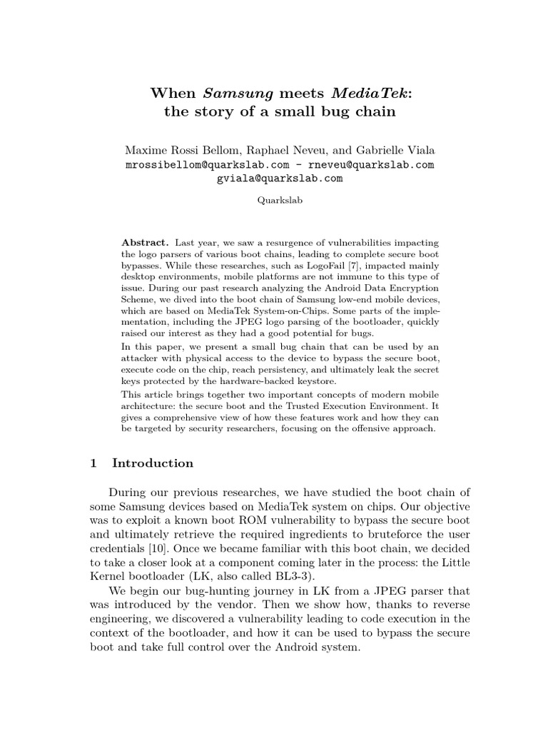 SSTIC2024 Article When Vendor1 Meets Vendor2 The Story of A Small | PDF | Pointer (Computer ...