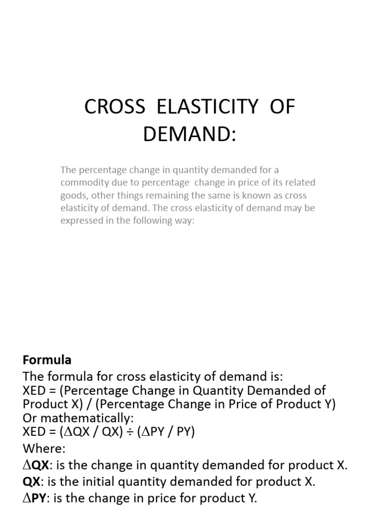 Understanding Cross Elasticity of Demand | PDF | Demand | Elasticity ...