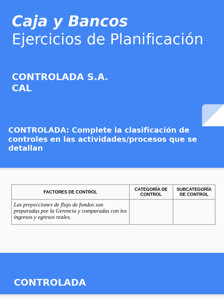 1-Cal y 2-Controlada | PDF | Servicios financieros | Business