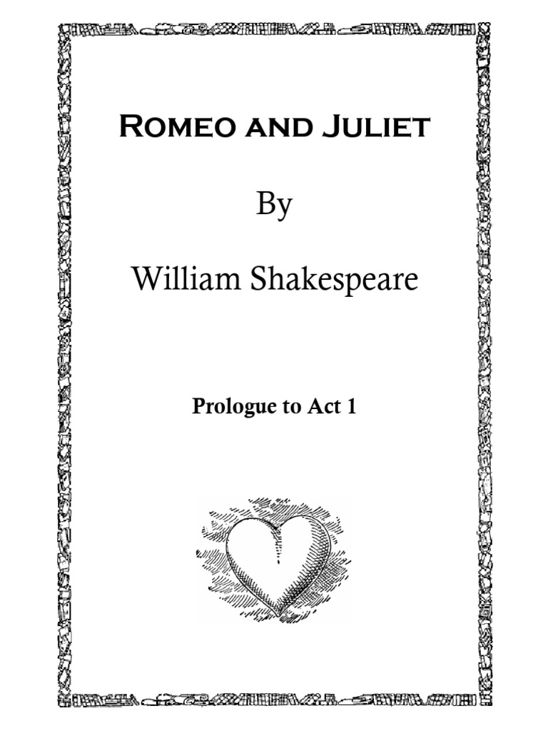 Romeo and Juliet 002 Prologue | PDF