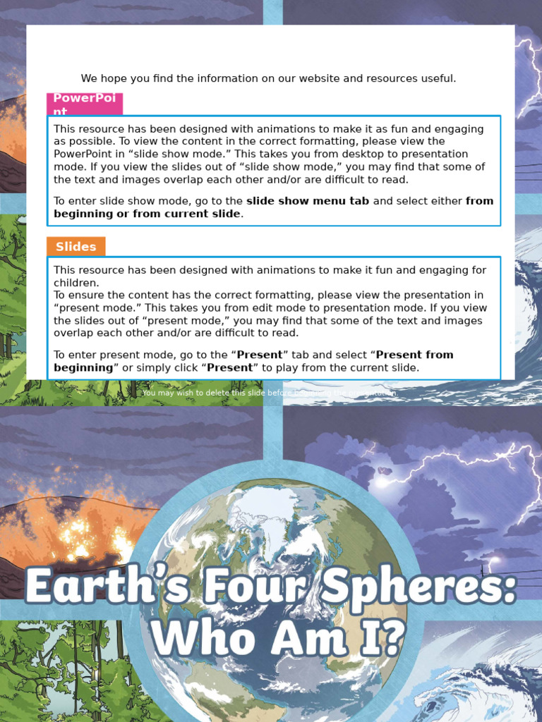 Earths Four Spheres Who Am I Game | PDF