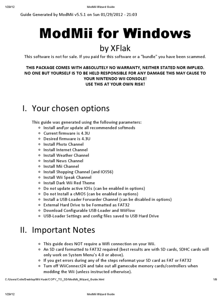ModMii Wii Softmod Guide Under 40 Characters | PDF | Wii | System Software