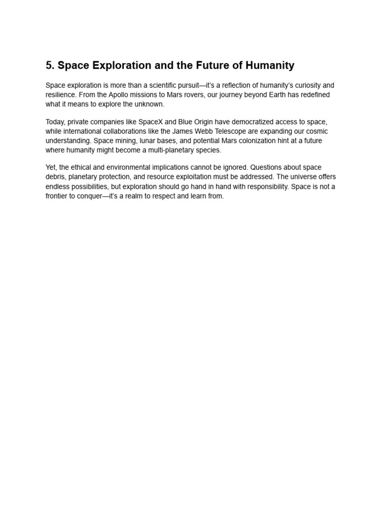 Space Exploration | PDF