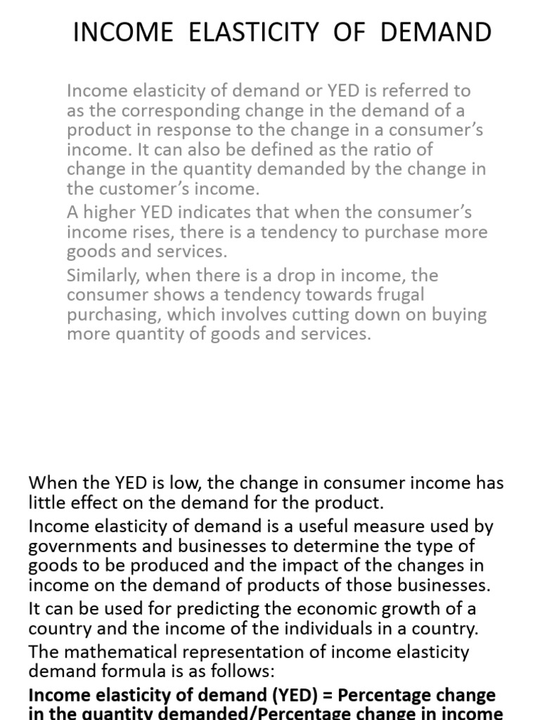 Income Elasticity of Demand | PDF | Demand | Elasticity (Economics)