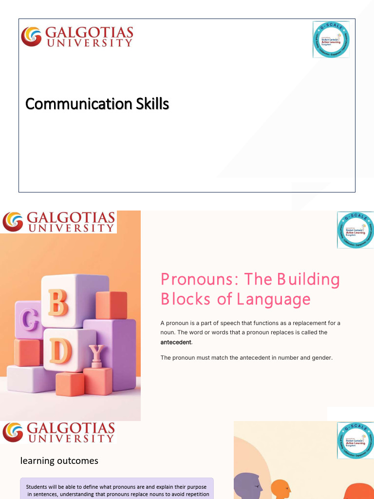 Pronouns The Building Blocks of Language | PDF | Pronoun | Grammatical ...