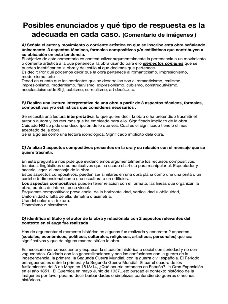 Comentario de Imágenes | PDF | Escultura | Grabado