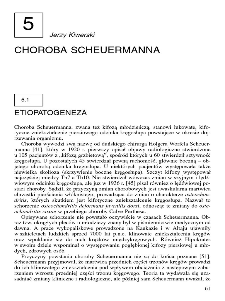 Choroba Scheuermanna Artykuł | PDF