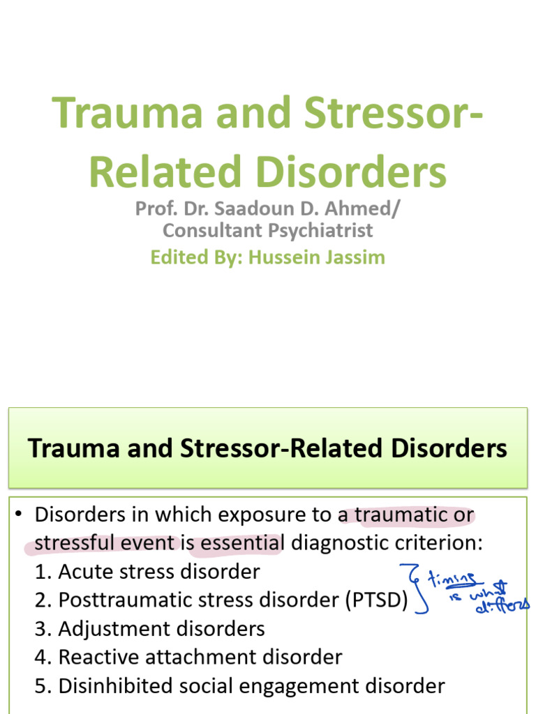 Understanding Trauma-Related Disorders | PDF | Psychological Trauma ...