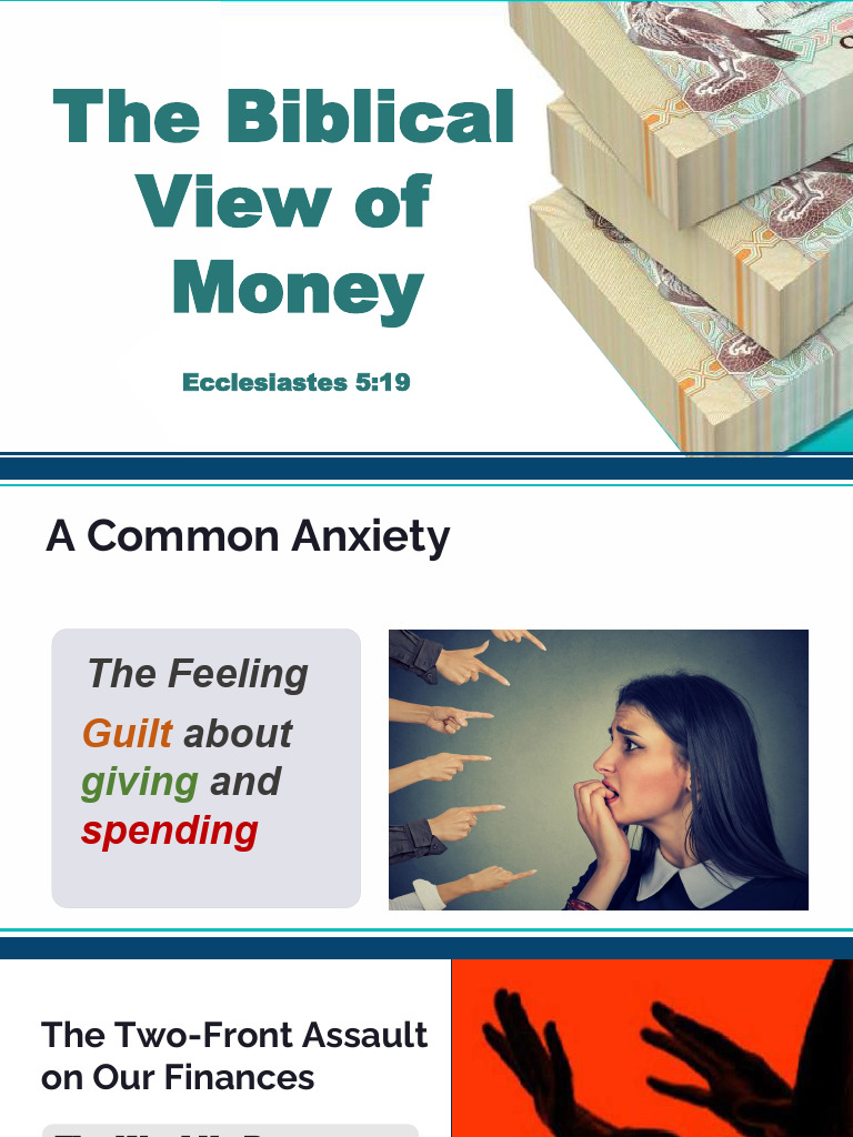 The Biblical View of Money - 1 | PDF | God | Bible